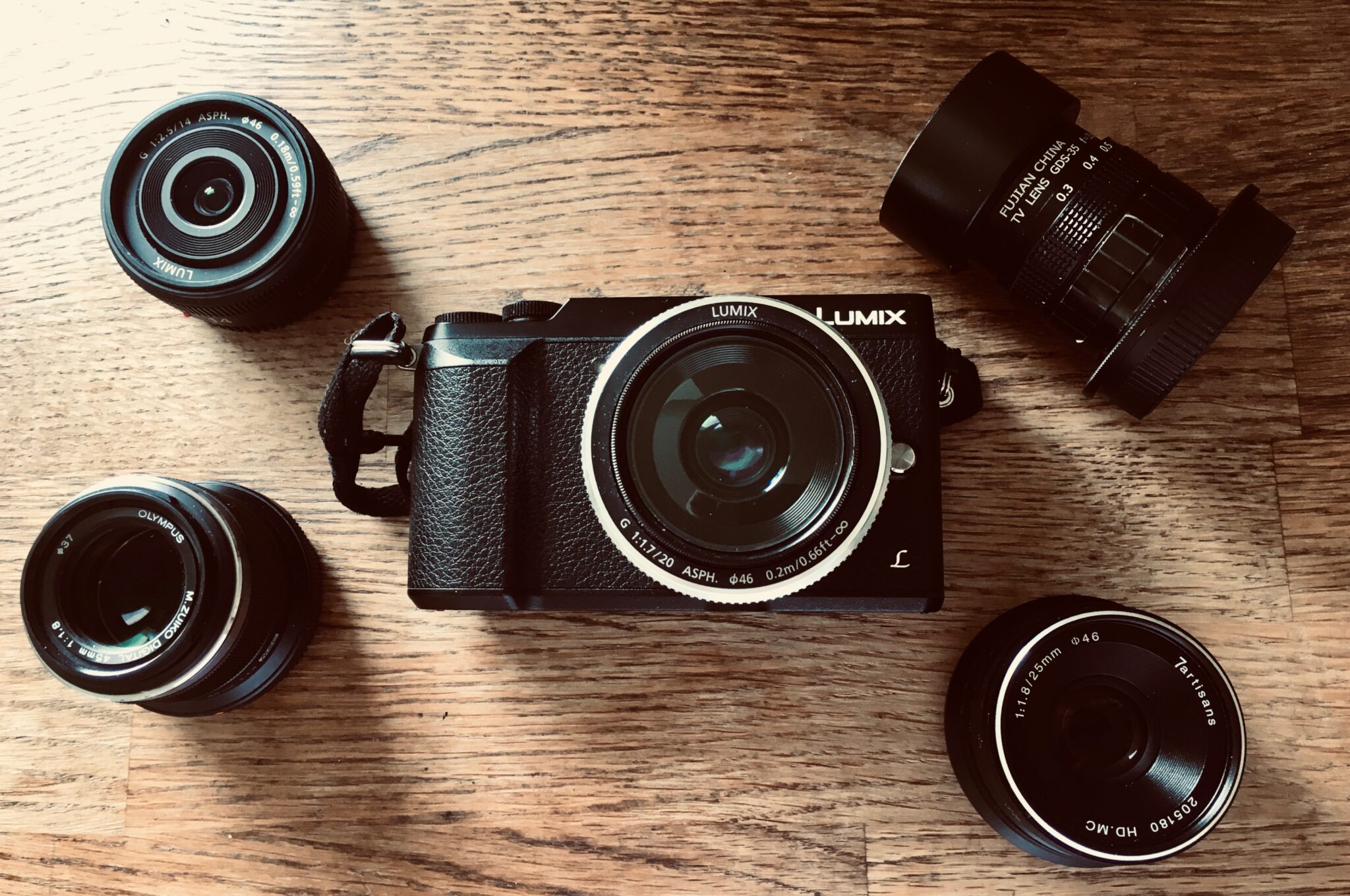 My M43 Camera setup - Lumix GX80 with prime lenses for Micro Four Thirds system